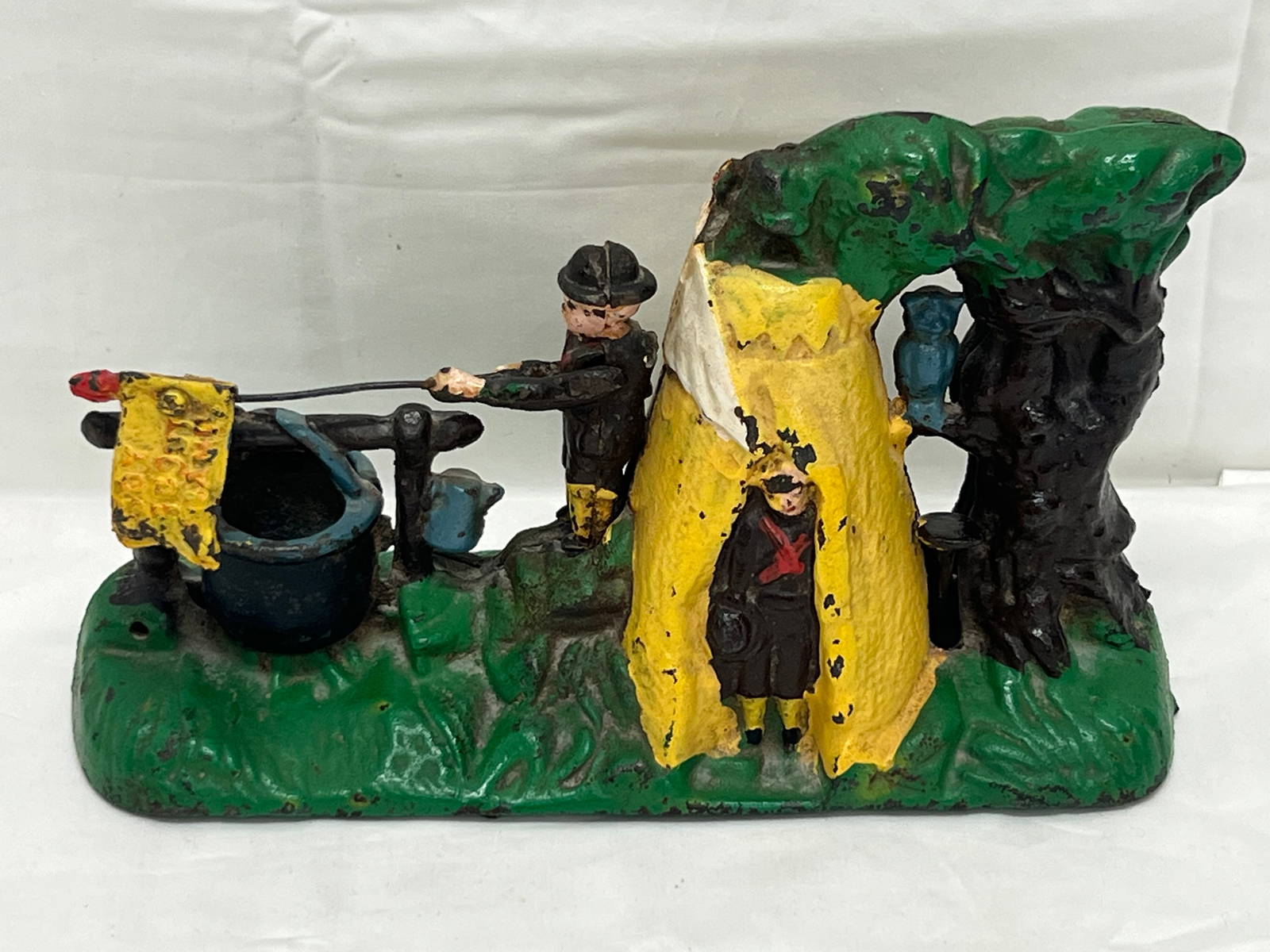 J&e Stevens Cast Iron Mechanical Boy Scout Bank - Pat. Feb 1875 ...