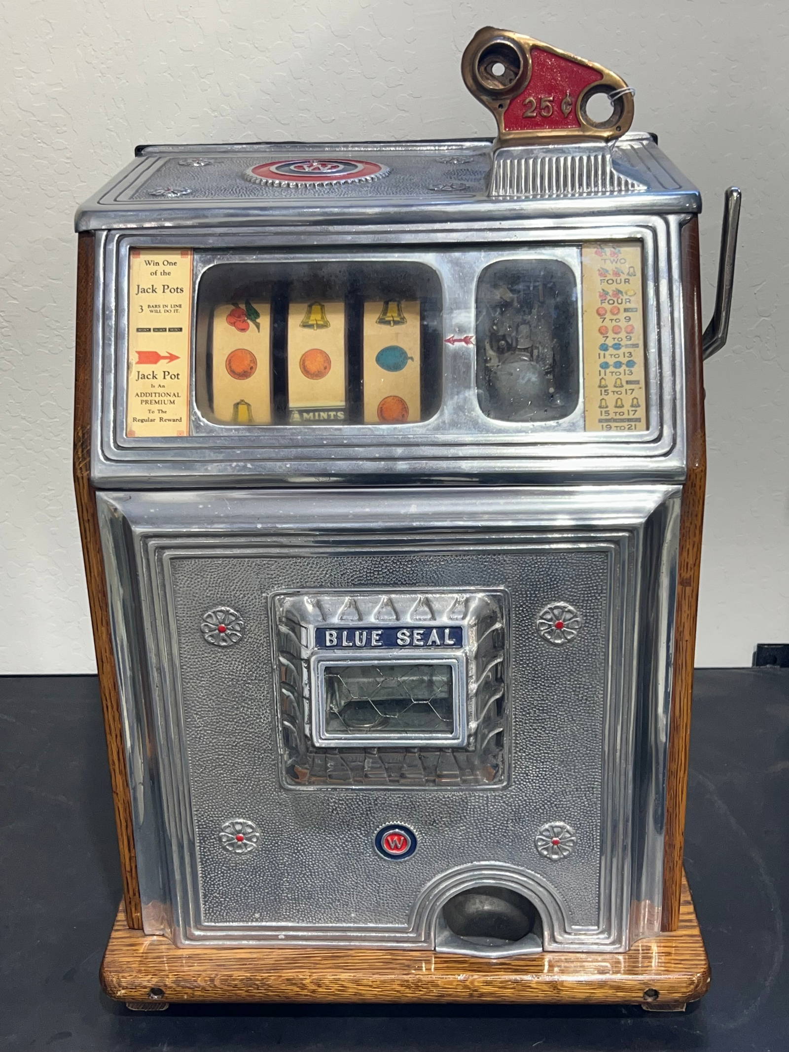 1929 Watling Blue Seal Gooseneck .25c Slot Machine - Serial #38217 W ...