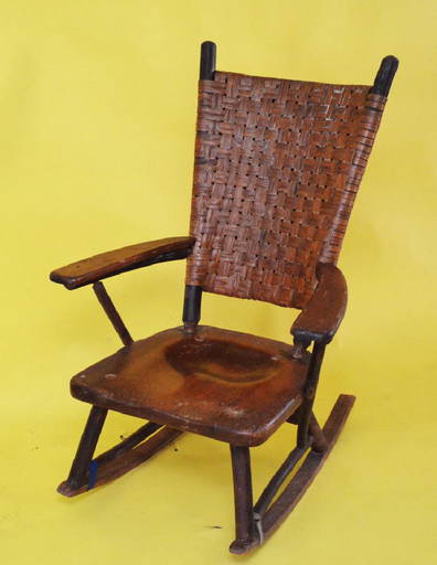 Antique Stamped Old Hickory Rocking Chair