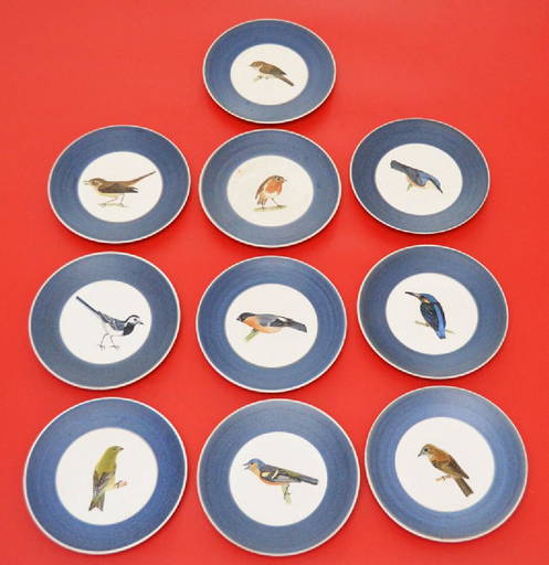 12 Guillot French Bird Plates