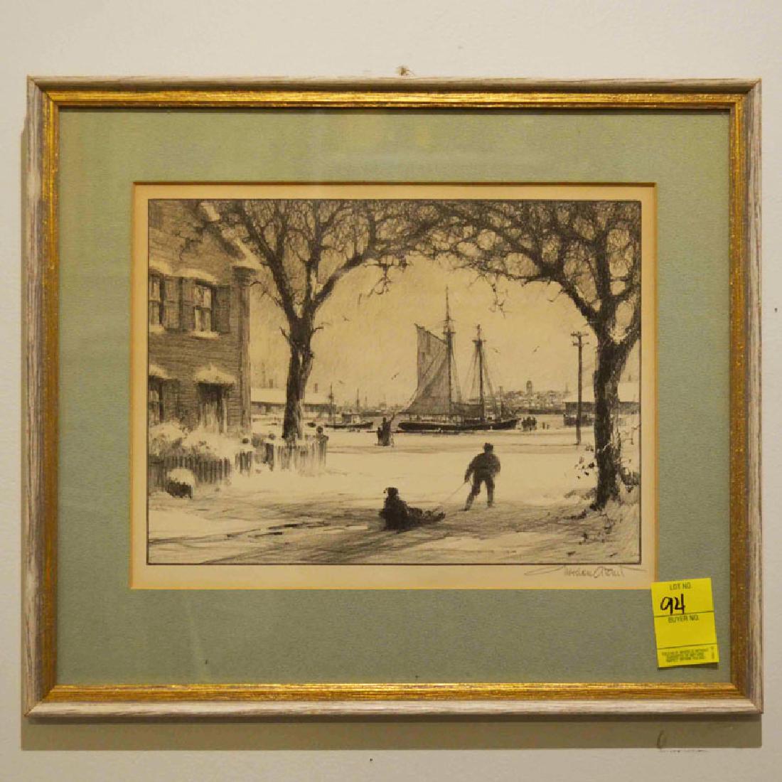 Gordon Grant Pencil Signed Etching