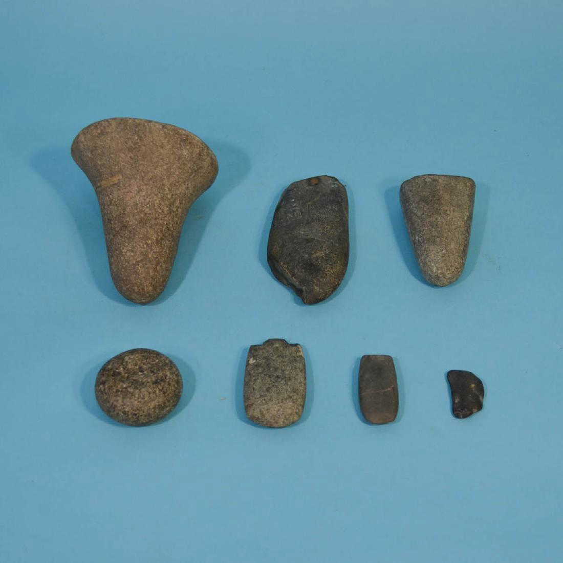 Native American Artifacts Bell Pestle Game Stone Etc