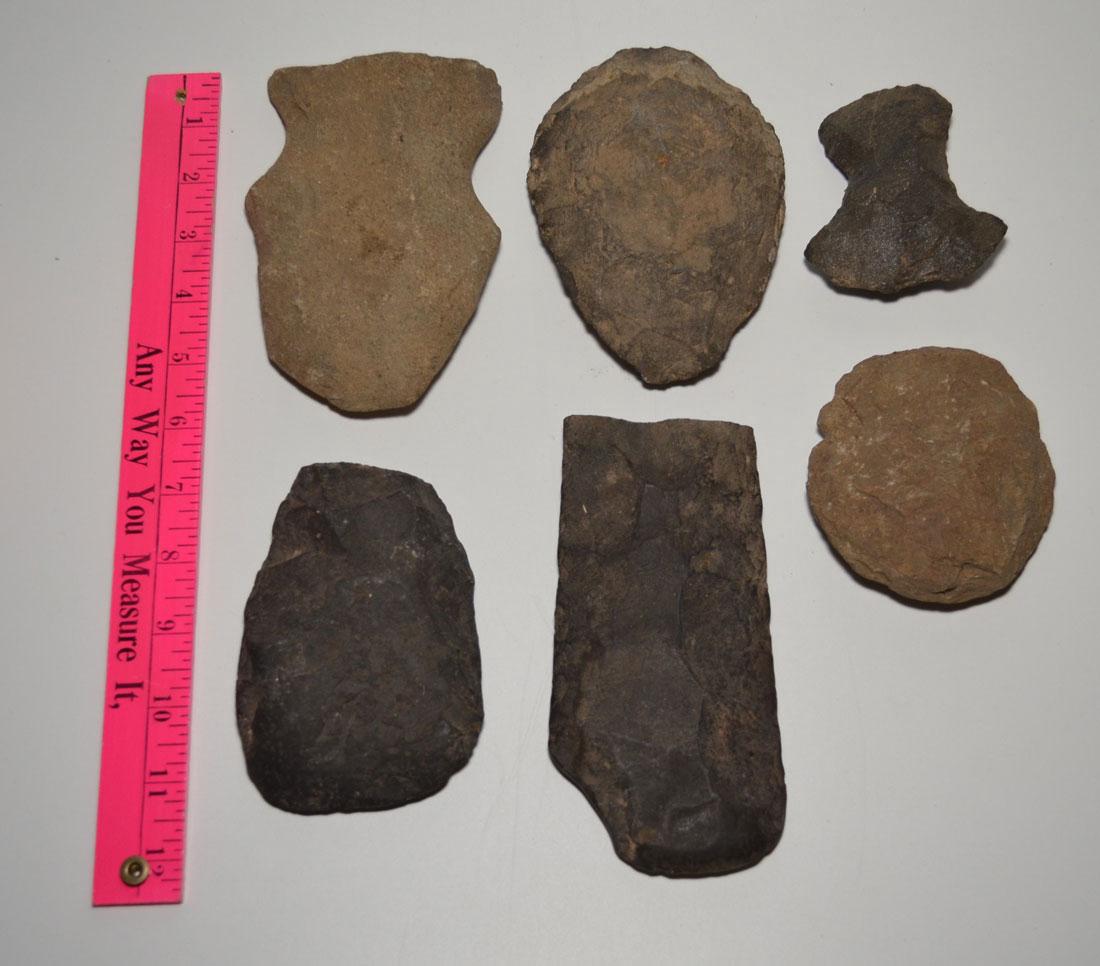 Native American Tools ( Chipped Stone Axes / Hoes