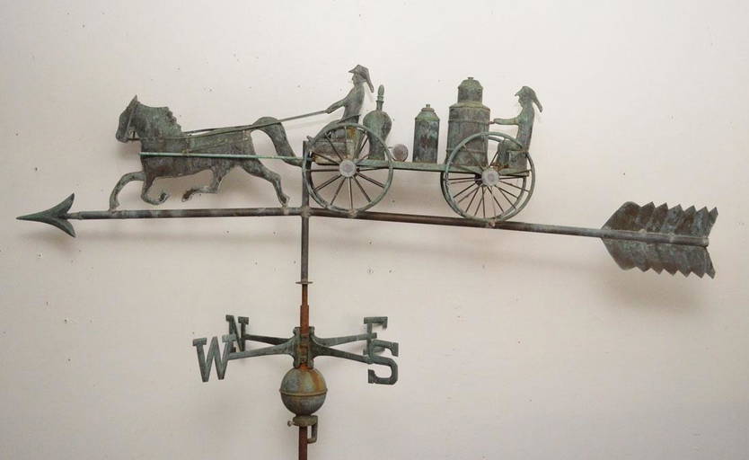 Monumental Fire Wagon Weathervane