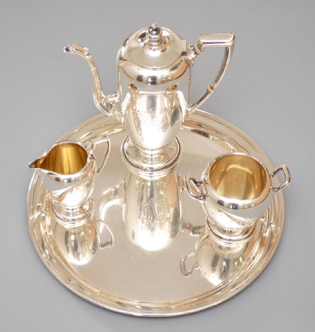 Cartier Sterling Silver 4 Piece Coffee Set