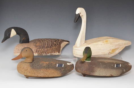 Six Llbean Cork Goose Decoys