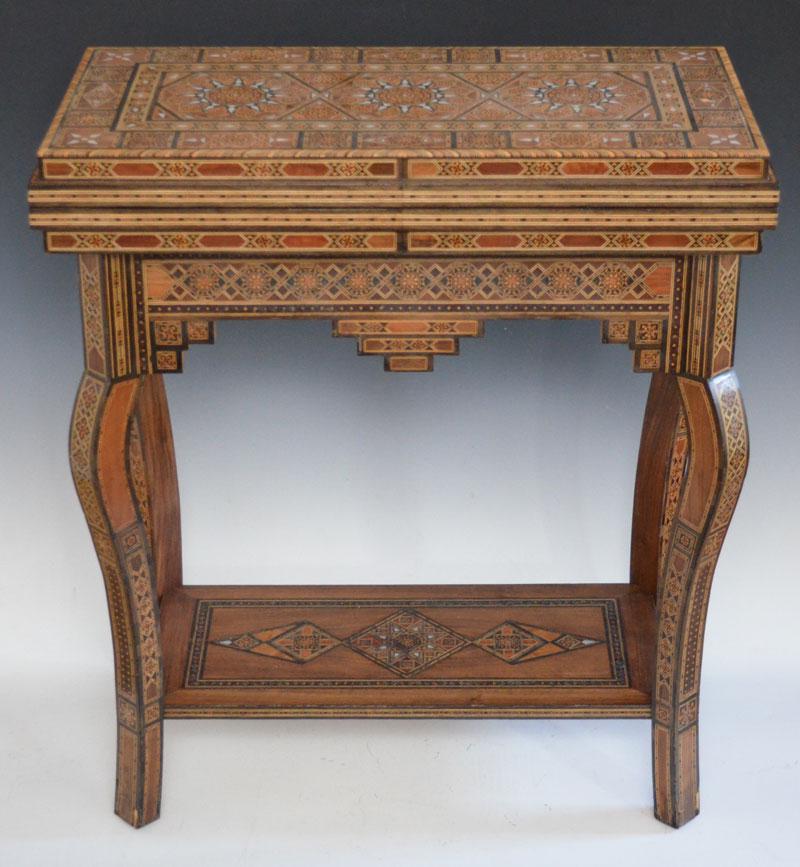 Inlaid Folding Game Table Chess Checkers Backgammon - Mar 05, 2020 ...