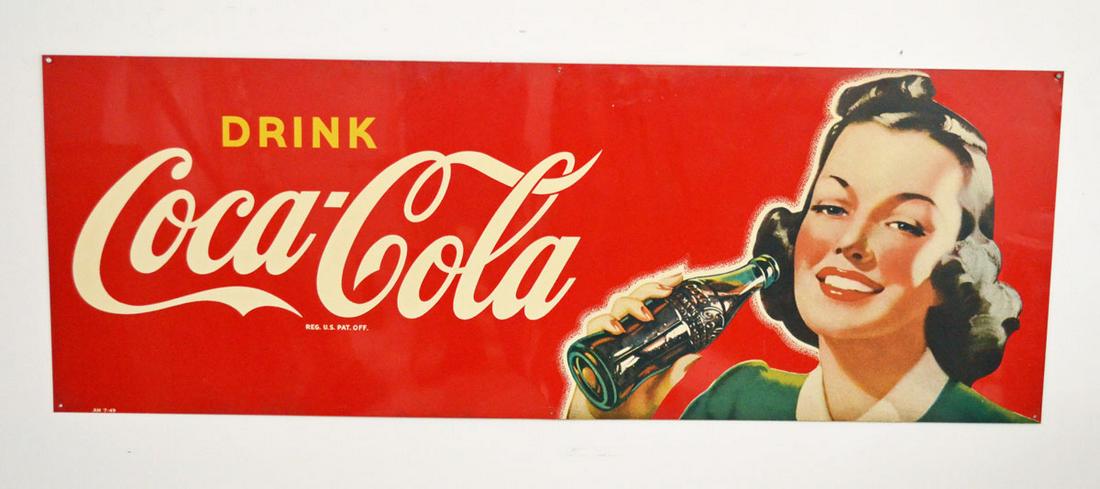 Large Metal Coca Cola Sign
