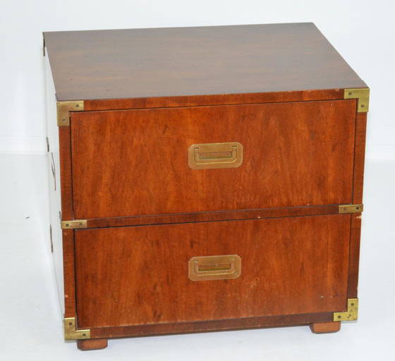 Small Henredon Campaign Chest W Brass Hardware