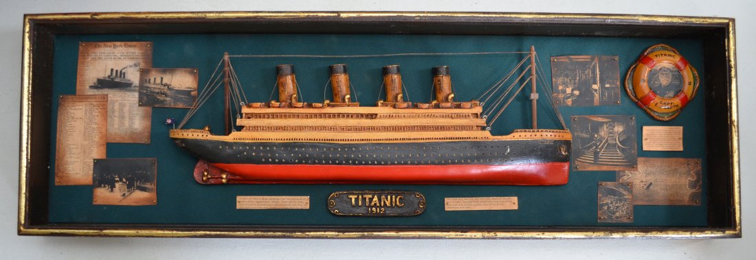 Decorative Titanic Steam Ship Shadow Box