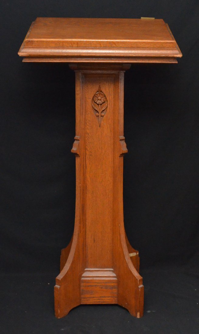 Antique Oak Book / Lectern Podium Stand