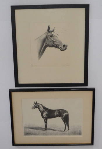 2 Signed C.w Anderson Horse Prints