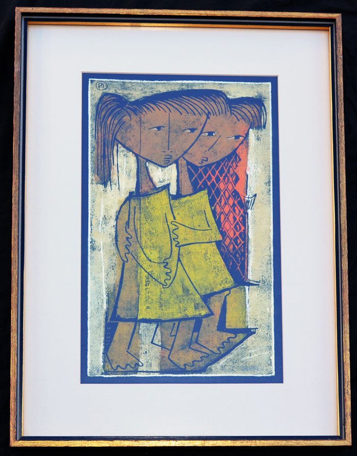 Angel Botello Signed & Numbered Linocut Litho