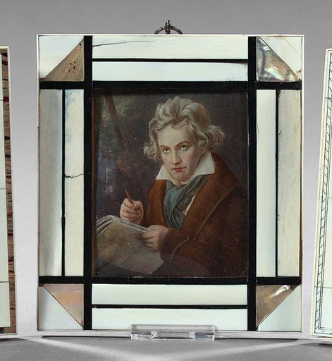 Portrait Miniature Of Ludwig Von Beethoven,
