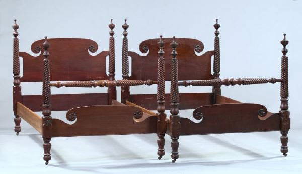 American Late Classical Style Mahogany Beds