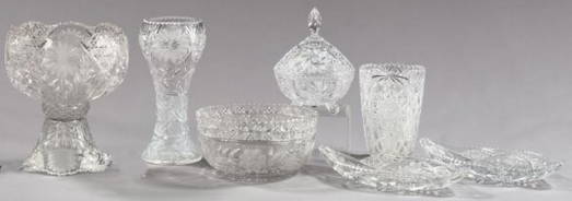 Serving Tray, American Brilliant Cut Glass, Signed Sinclaire - May 28 ...