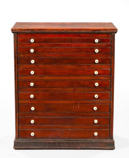 982: American Cherrywood Printer's Linotype Cabinet