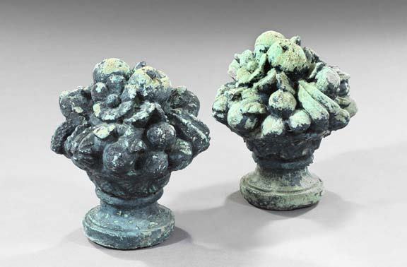 Pair of Cast Stone Flower Baskets - Jun 28, 2020 | New Haven Auctions ...