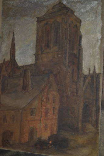 Ethel Martin, Monogrammed Watercolour, Street Scene At