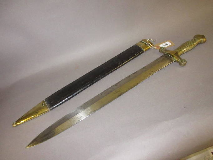 19th Century French Short Sword And Scabbard With A