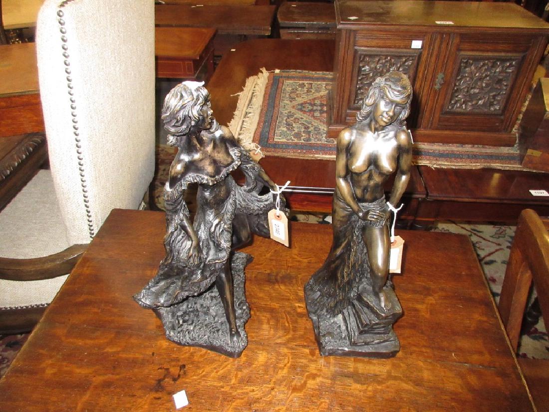 John Letts, large bronzed resin sculpture of a girl