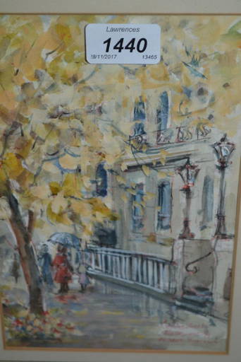 W. Rees Harrison, Watercolour Of Colins Street,