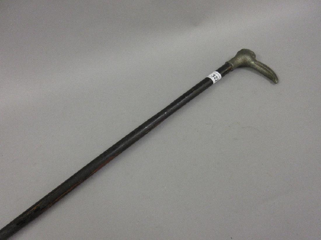 Antique Carved Articulated Boxer Dog Walking Cane