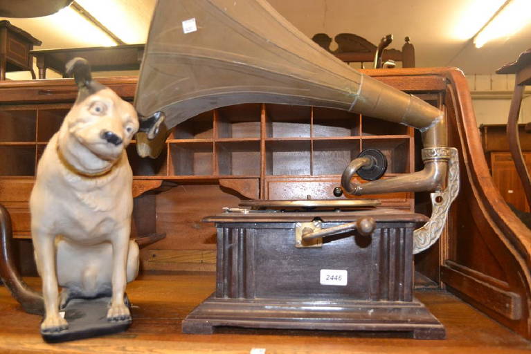 Reproduction H.M.V. table model wind-up gramophone with - Sep 06, 2018 ...
