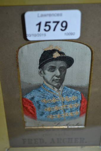 Stevengraph Silk Picture, Portrait Of The Late Fred