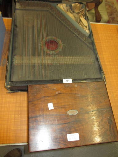 German Zither In Original Box And A Victorian Walnut