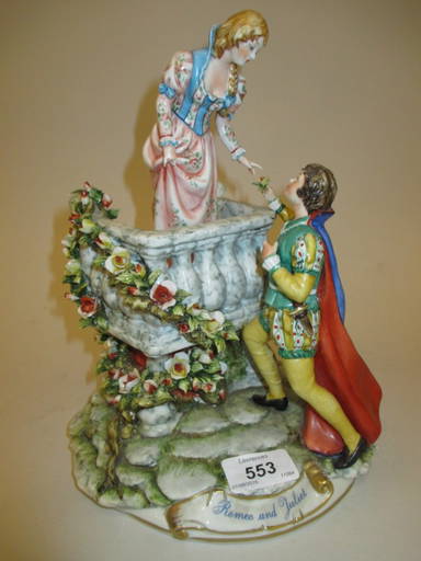 Capo Di Monte Group, ' Romeo And Juliet ', Signed