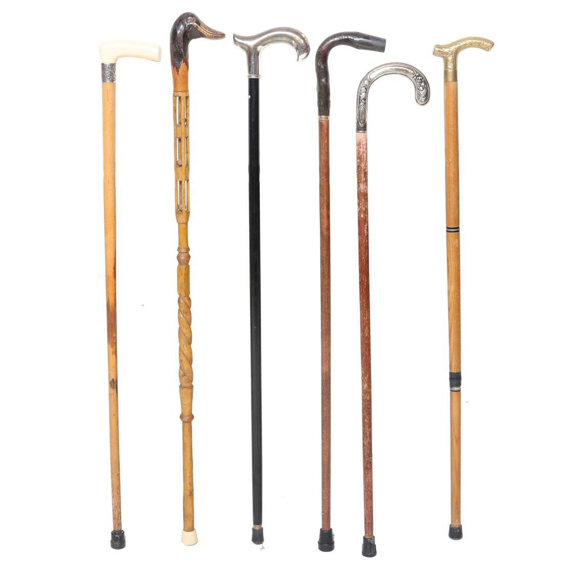 Vintage Canes, Group Of Six