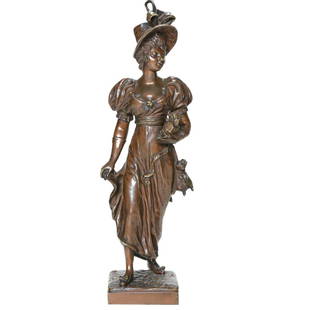 Rare Charles Anfrie (french 1833 1905) Bronze Sculpture