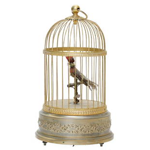 French Music Box Bird Cage