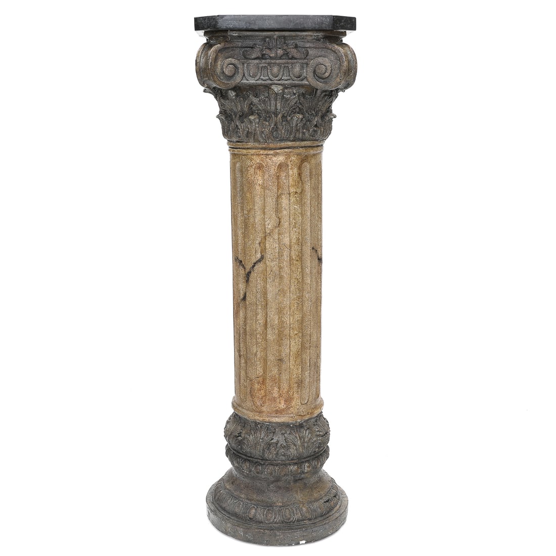 Contemporary Column Pedestal Plant Stand With Corinthian Capital Base ...