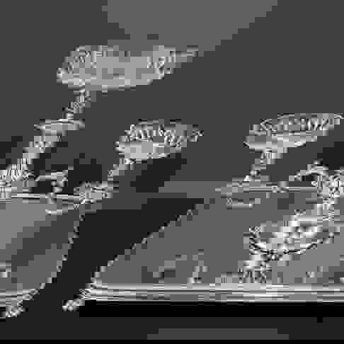 Vintage Silver Plated Rectangular Plateau Mirror And Companion Reed And ...