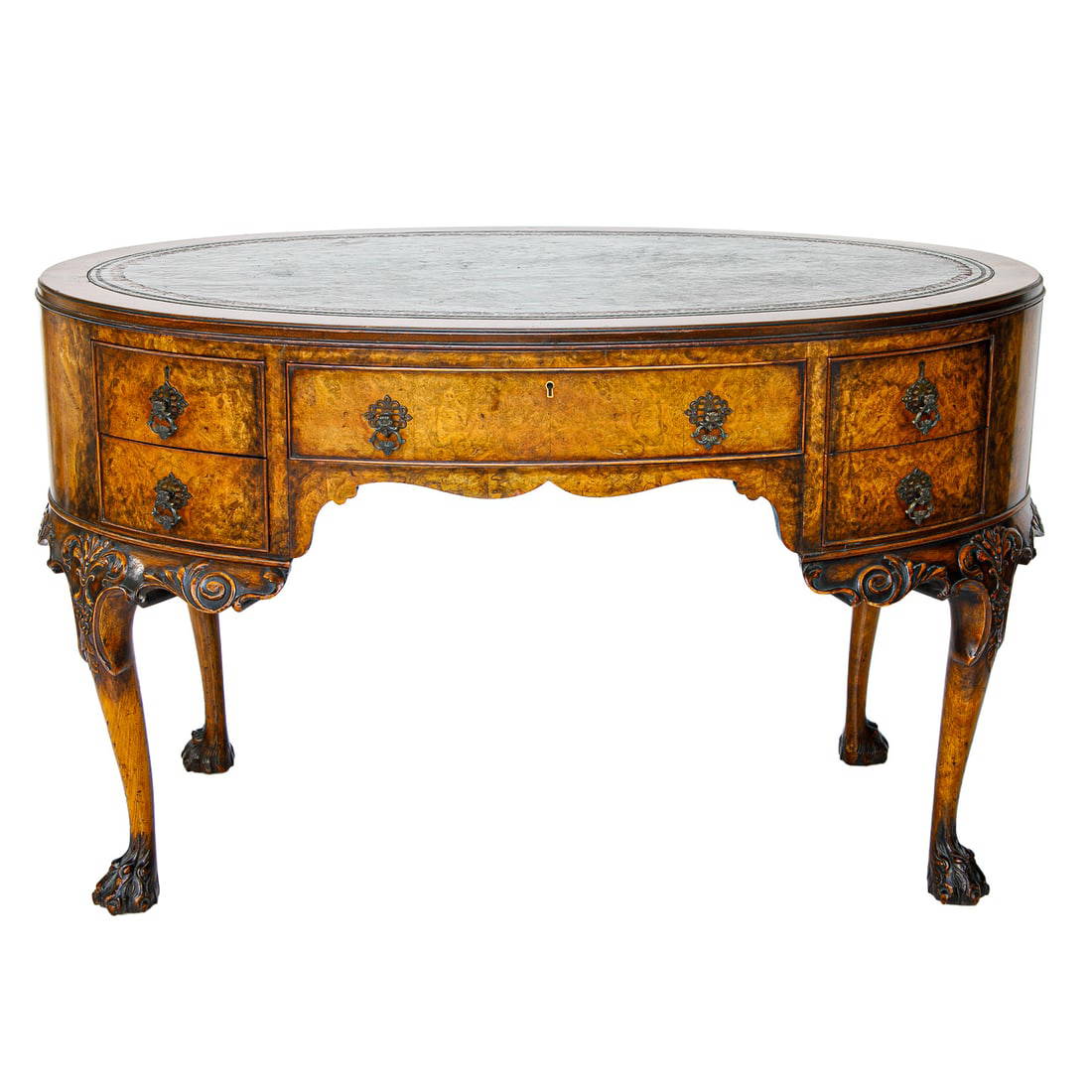 Late 19th C. Richardson Of Highgate, London, Oval Walnut And Burl ...