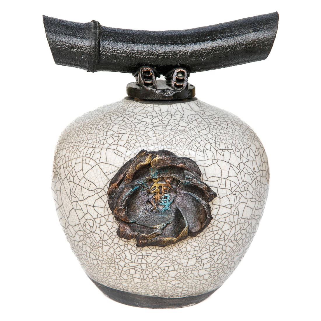 Vintage Matthew Lovein, Hawaiian, Crackle Finish Wish Keeper Auction