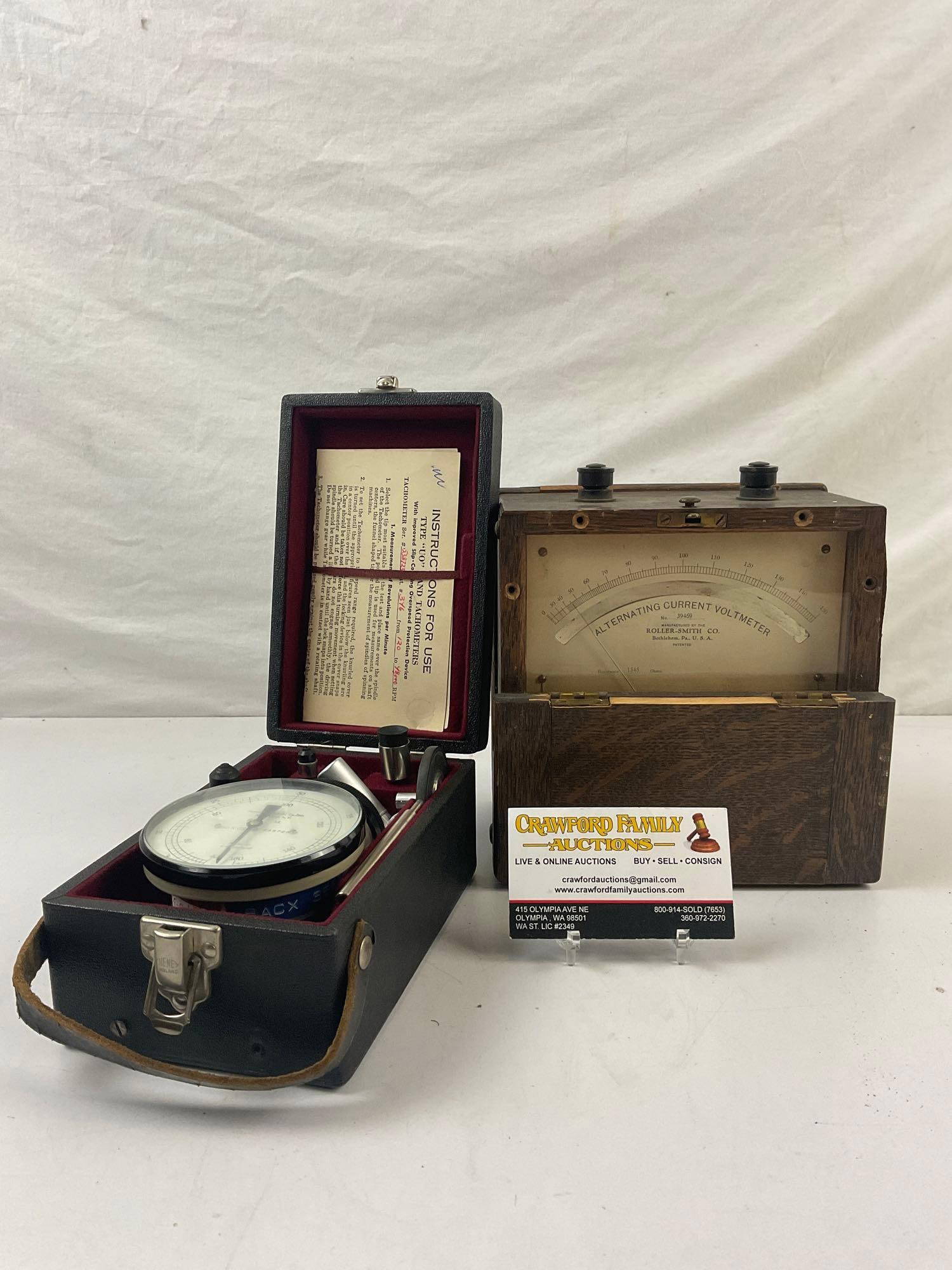 2 Pcs Antique Meters. Alternating Current Voltmeter. Type "uo" Hand ...