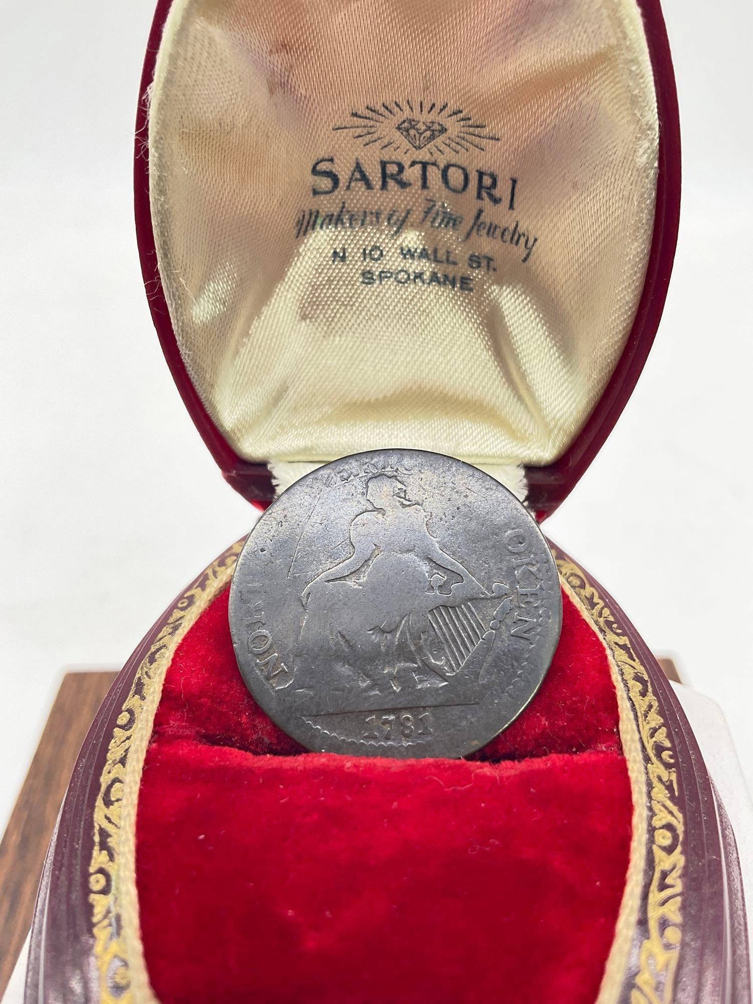 Antique 1781 Colonial North American Token/ Rare Coin See Pics Auction