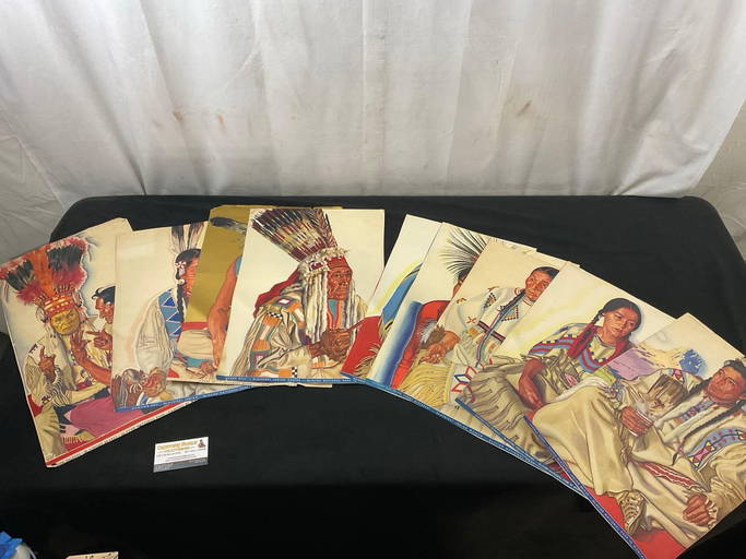 9 First Nations Prints, Glacier National Park Winold Reiss