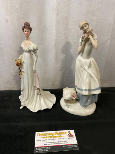 Cecilia The Carnation Maiden & Arabella By The Franklin Mint Porcelain ...