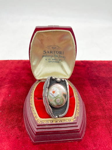 Unique, Vintage Native American Size 9 Ring With Lake Superior ...