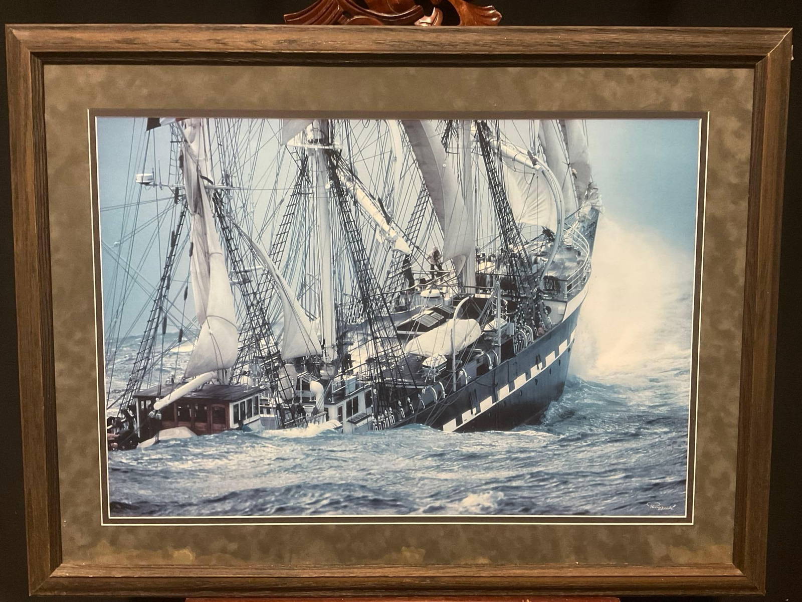 Framed Print Of Tempestuous Odyssey 1896 By Plisson Belem Auction