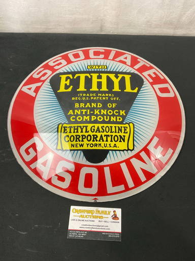 Antique Associated Gasoline W/ Ethyl, Brand Of Anti Knock Compound ...