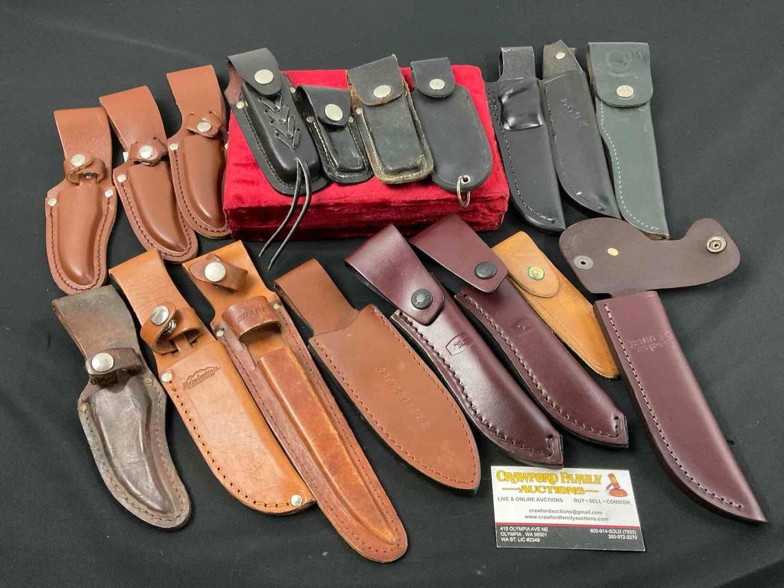18 Leather Knife Cases And Sheaths By Buck, Remington, And More Auction