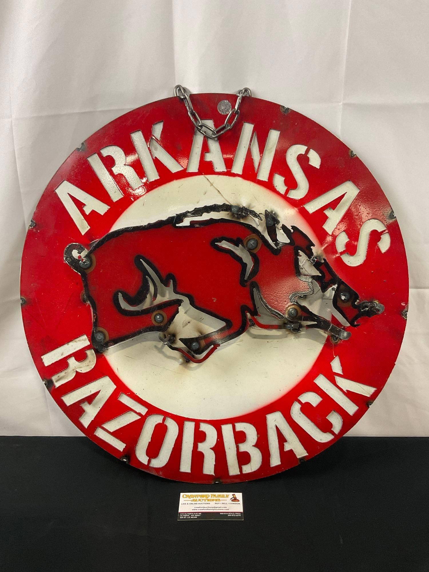 University Of Arkansas Razorbacks Football Team Handmade Sheet Metal ...