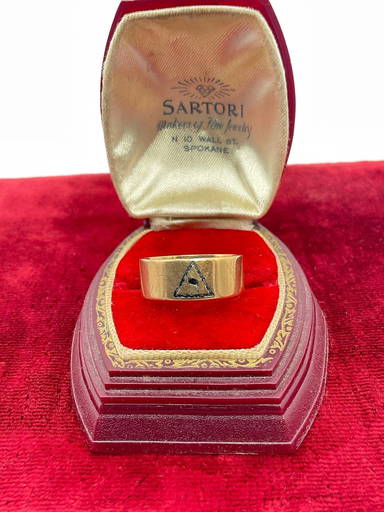 Rare 10k Gold Masonic Finger Of God 14th Degree Ring Marked On Inner ...