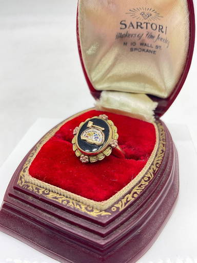 Rare 10k Gold Masonic Int. Order Of The Rainbow For Girls Bfcl Ring 3. ...