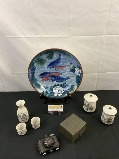 6 Pcs Vintage Japanese Ceramics & 1 Vintage Olympic Made In Japan ...